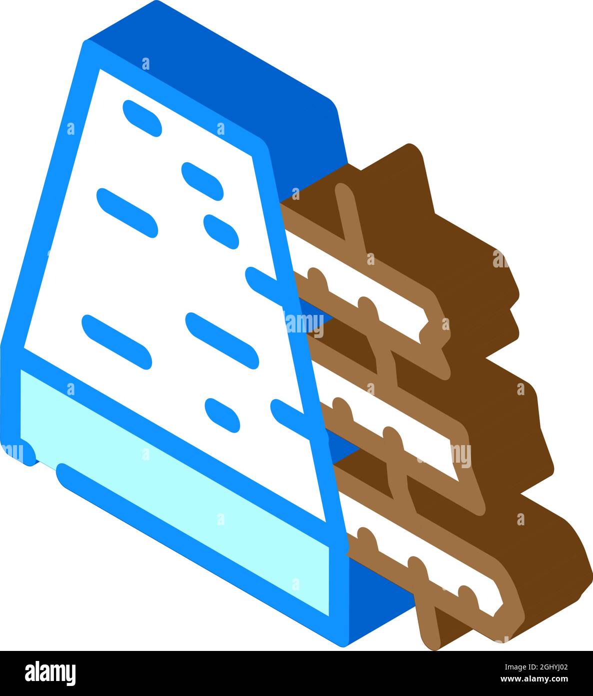 reinforced concrete floor isometric icon vector illustration Stock ...