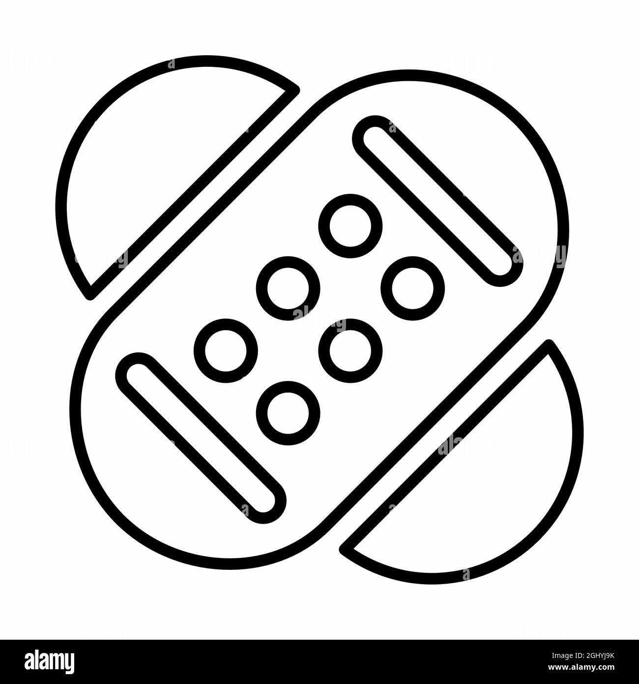 Icon Vector of Adhesive Plaster 2 - Line Style - Simple illustration ...