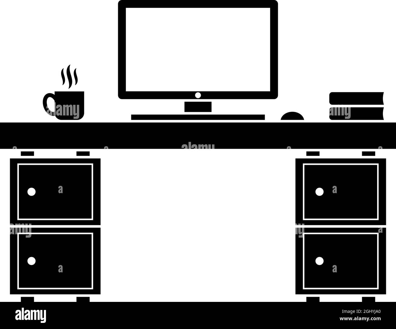 Work desk icon hi-res stock photography and images - Alamy