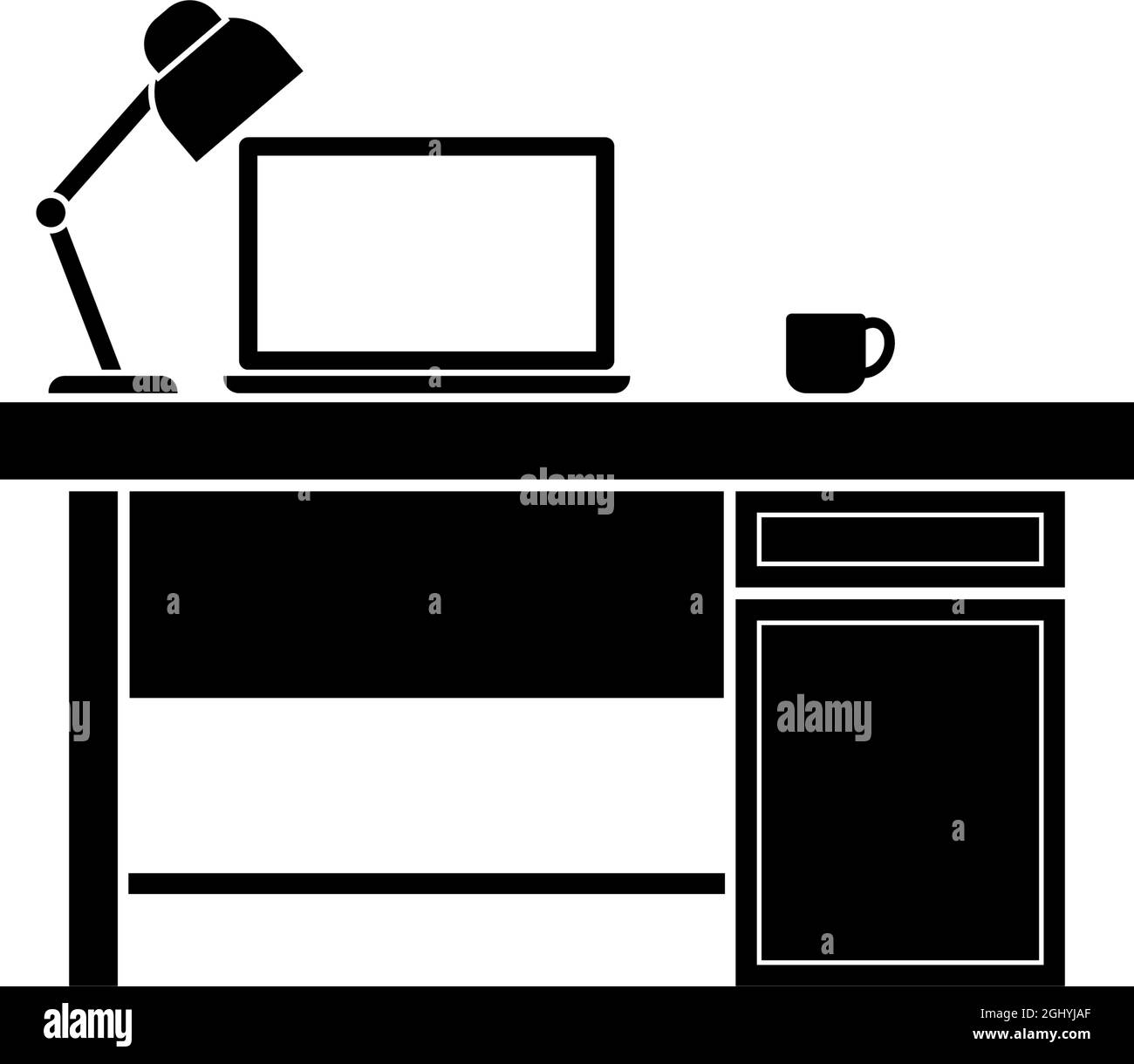 Work desk icon hi-res stock photography and images - Alamy