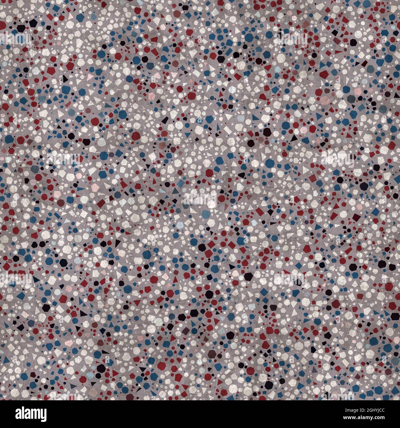 Seamless red white and blue pattern of packed polygons with overlay ...