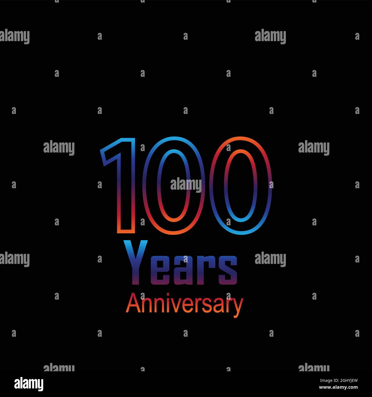 Template logo 100 anniversary vector hi-res stock photography and ...