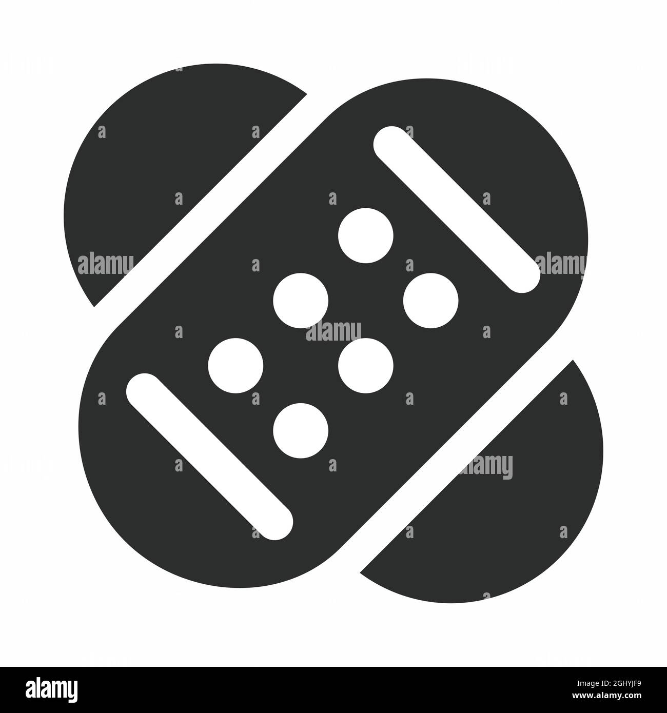 Icon Vector of Adhesive Plaster 2 - Glyph Style - Simple illustration ...