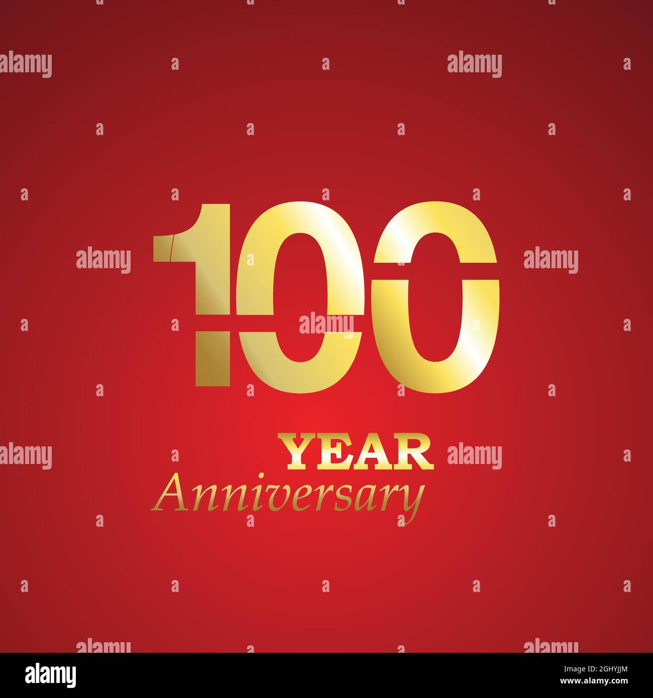 100 Year Anniversary Logo Vector Template Design Illustration Stock ...