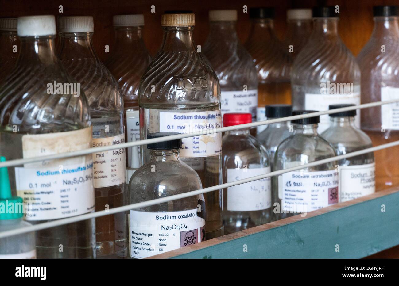 School science chemical storage Stock Photo - Alamy