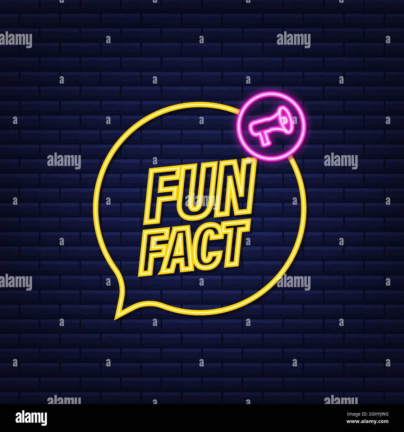 Fun fact neon icon.Vector stock illustration Stock Vector Image & Art ...