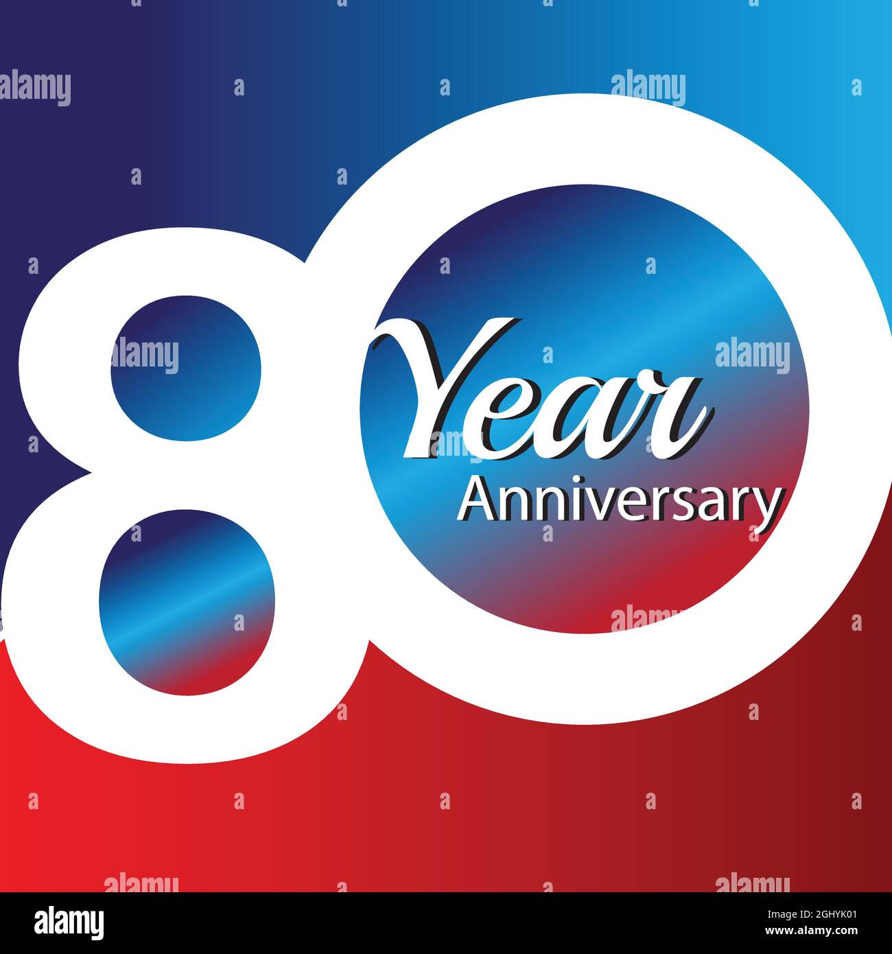 80 years logo Stock Vector Images - Alamy