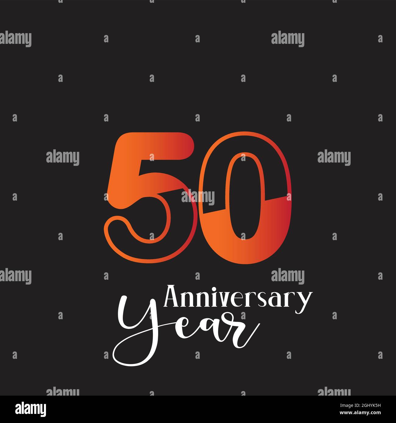 Template logo 50 years anniversary hi-res stock photography and images ...