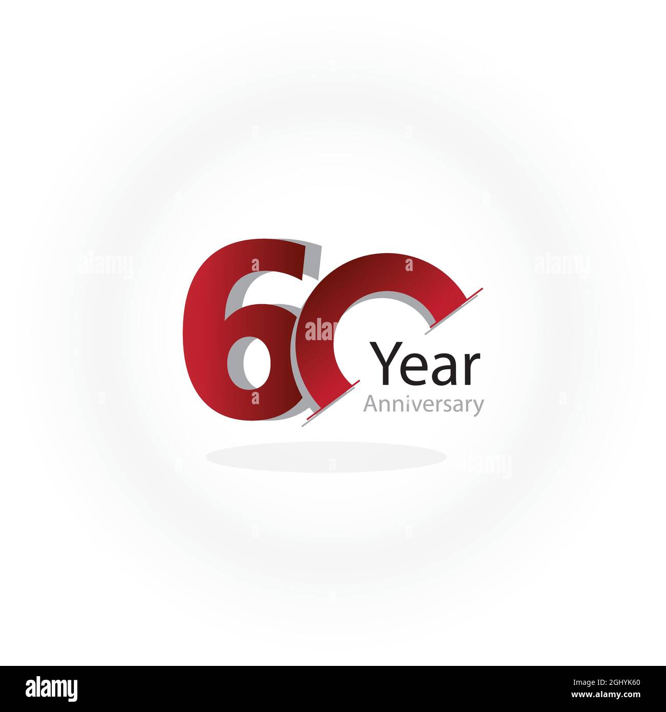 60 Year Anniversary Logo Vector Template Design Illustration Stock ...