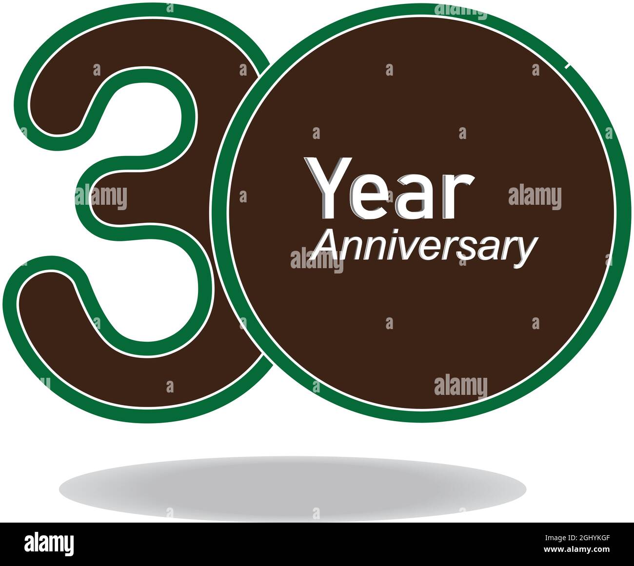 30 Year Anniversary Logo Vector Template Design Illustration Stock ...