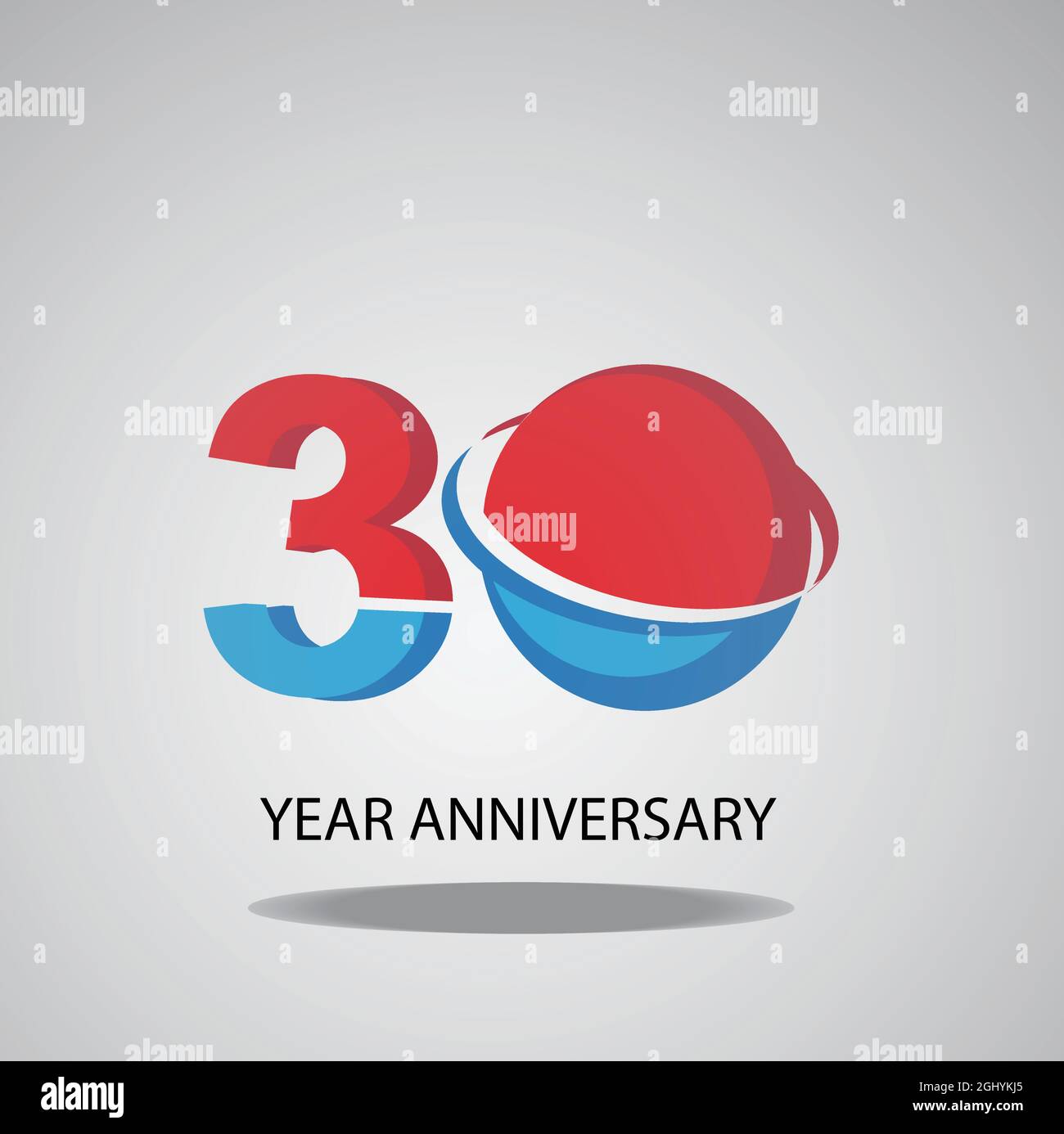 30 Year Anniversary Logo Vector Template Design Illustration Stock ...