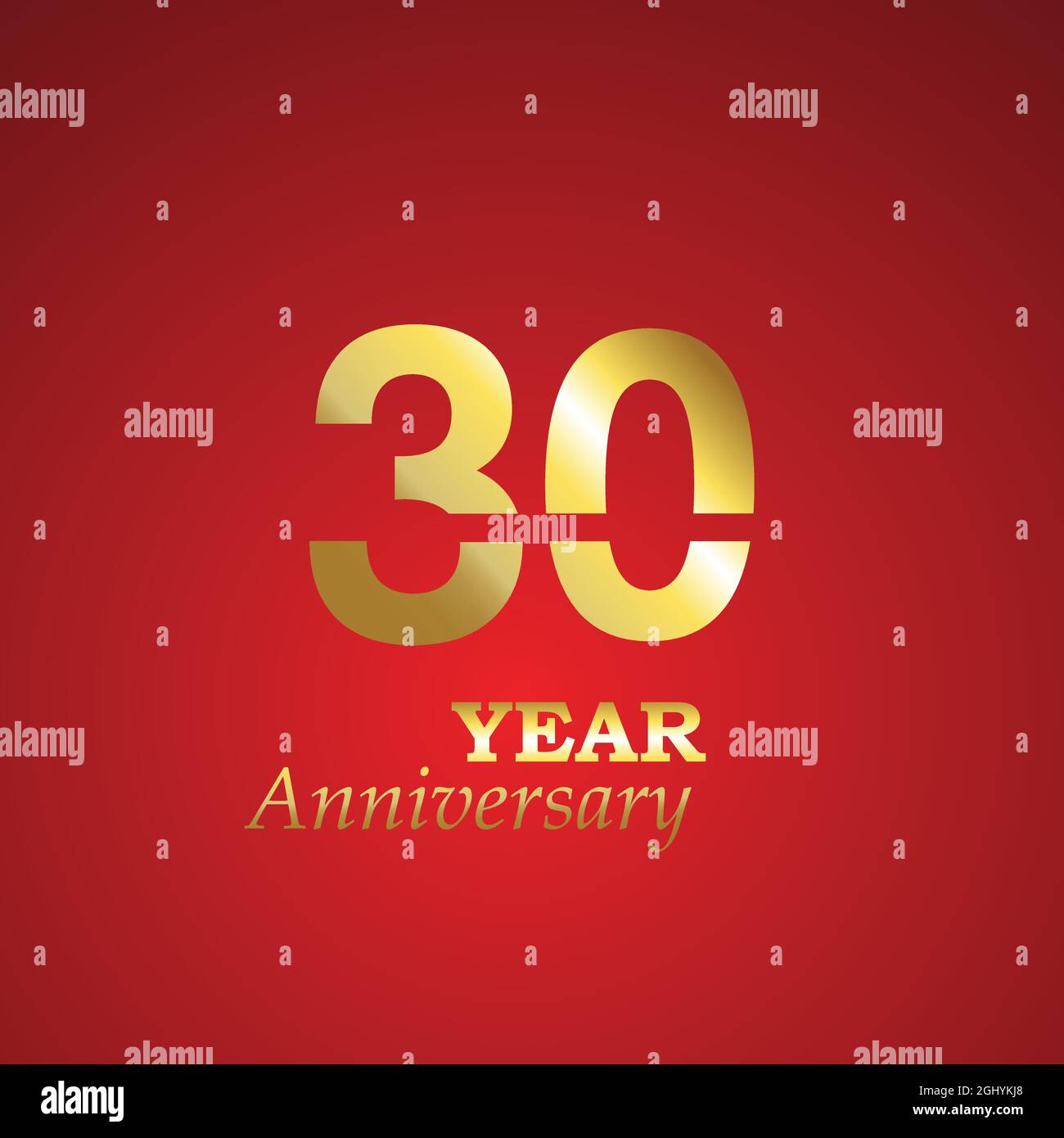 30 Year Anniversary Logo Vector Template Design Illustration Stock ...