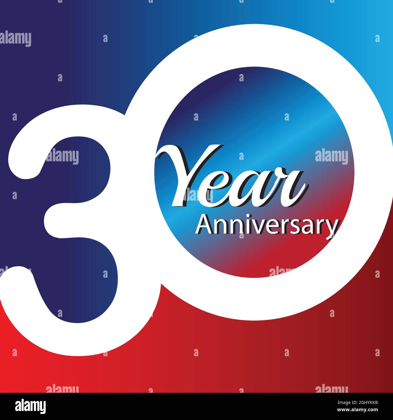 30 Year Anniversary Logo Vector Template Design Illustration Stock ...