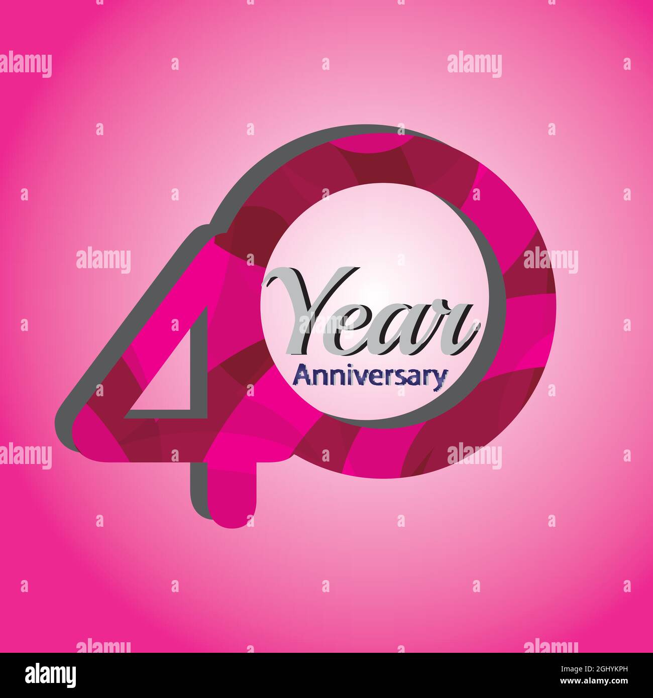 40th anniversary logotype design hi-res stock photography and images ...