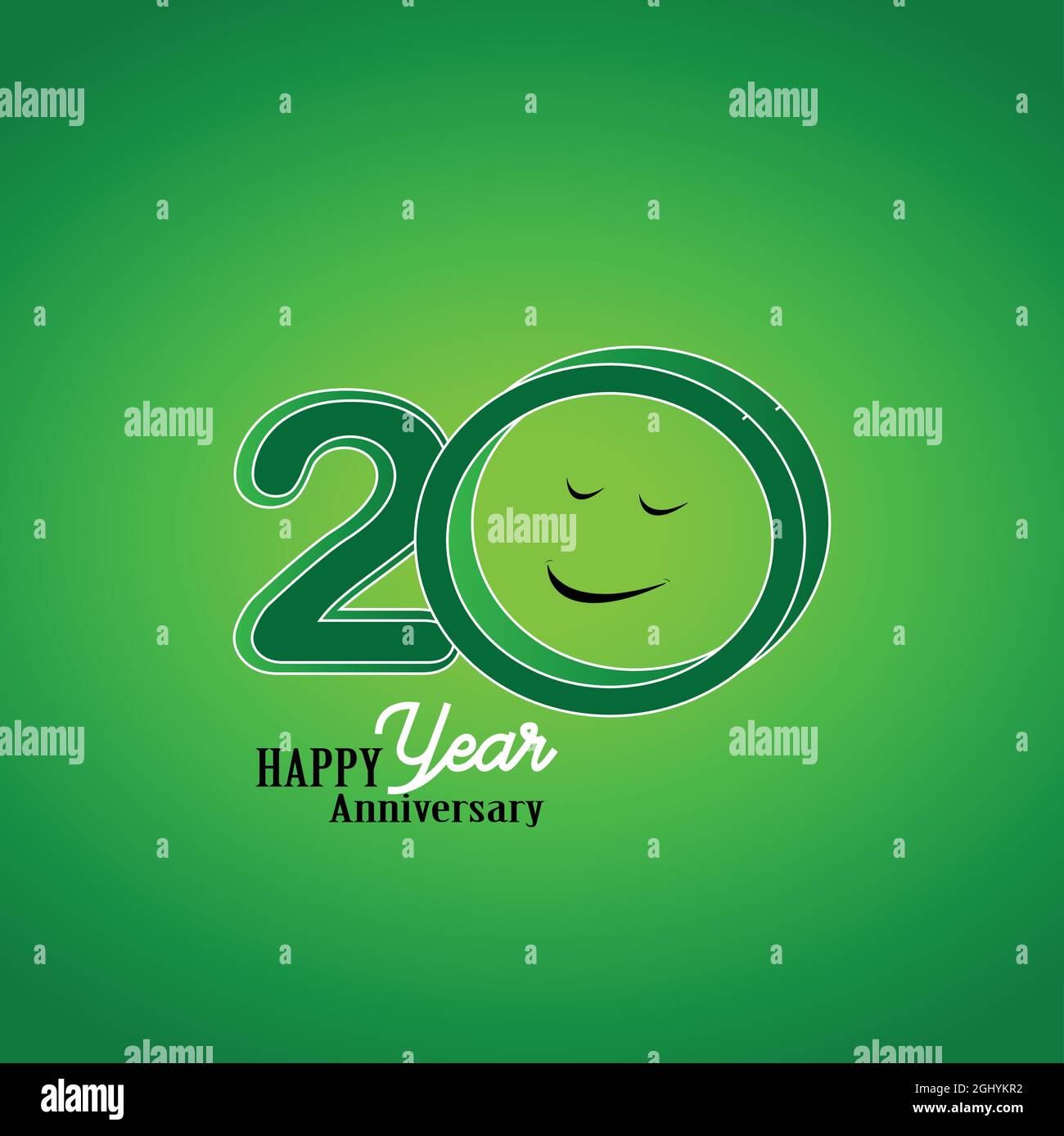 20 Year Anniversary Logo Vector Template Design Illustration Stock ...