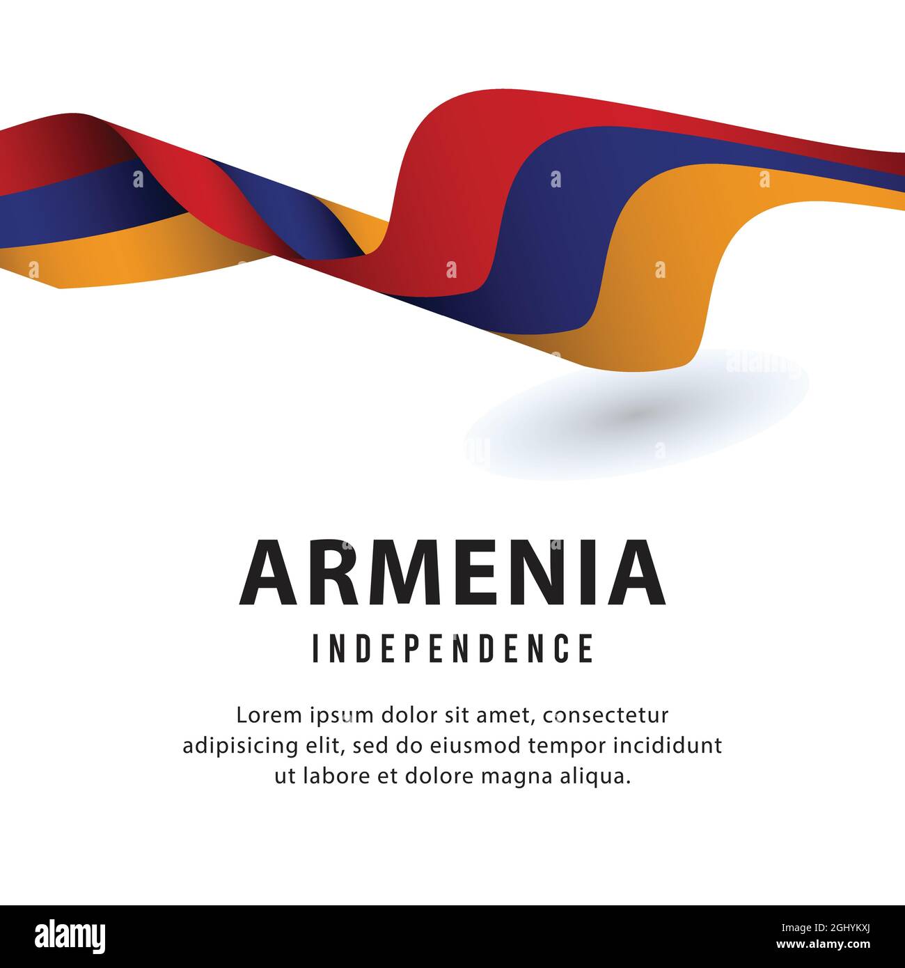 Armenia flag state symbol isolated on background national banner ...