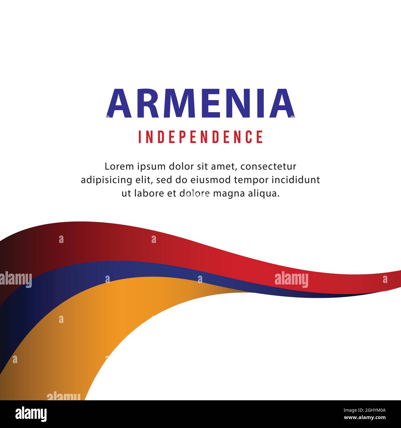 Armenia flag state symbol isolated on background national banner ...
