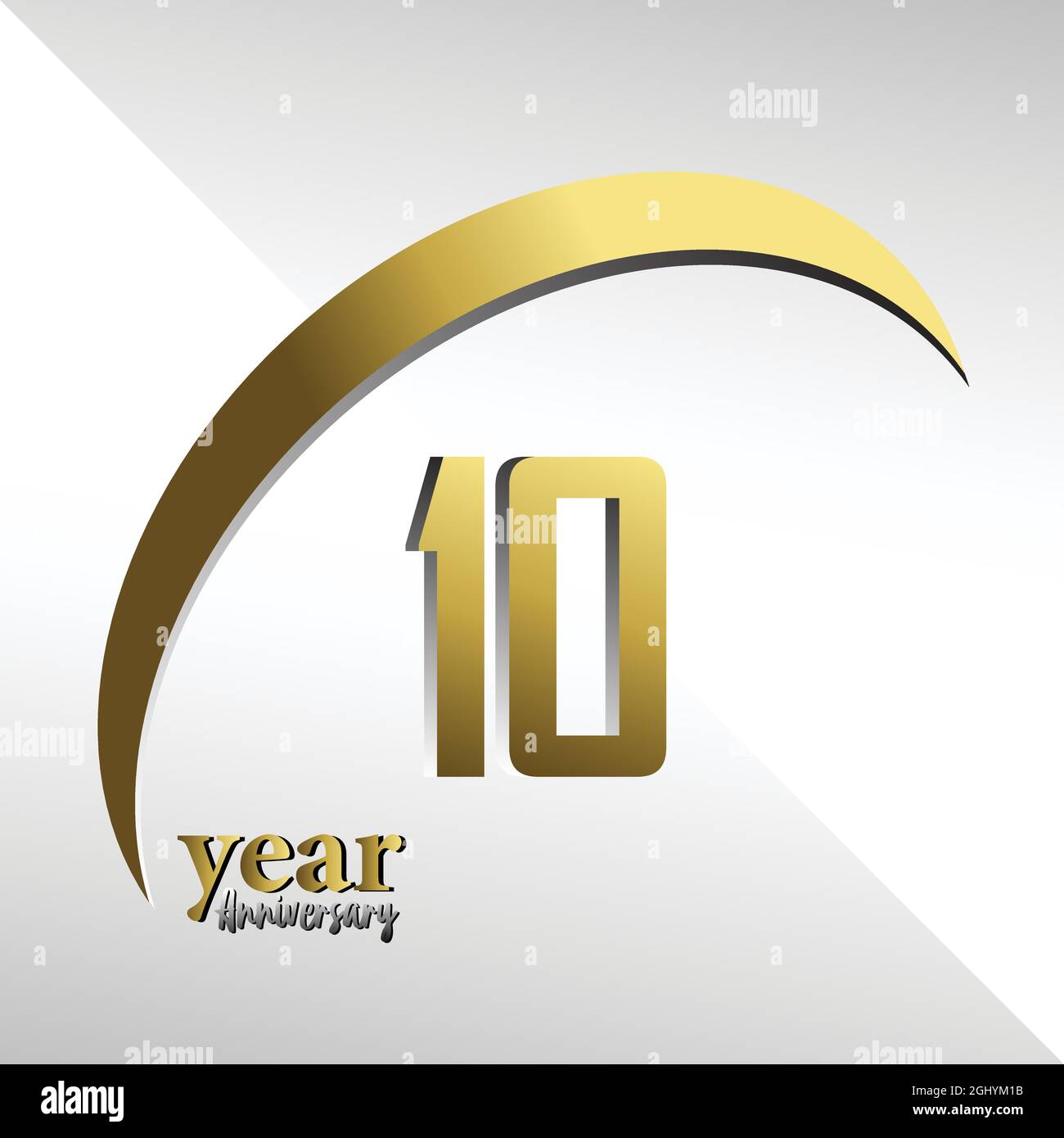 Year Anniversary Logo Vector Template Design Illustration gold and ...