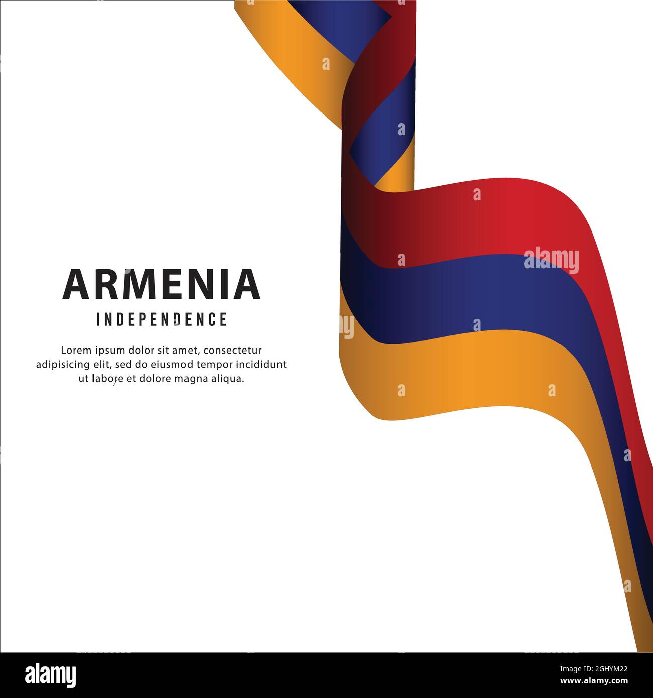 Armenia flag state symbol isolated on background national banner ...