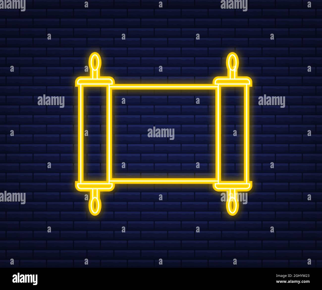 Rolled old papyrus file mockup. Realistic illustration of rolled old ...