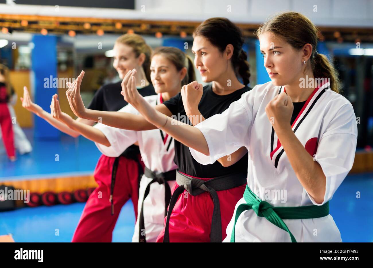 Women doing kata Stock Photo - Alamy