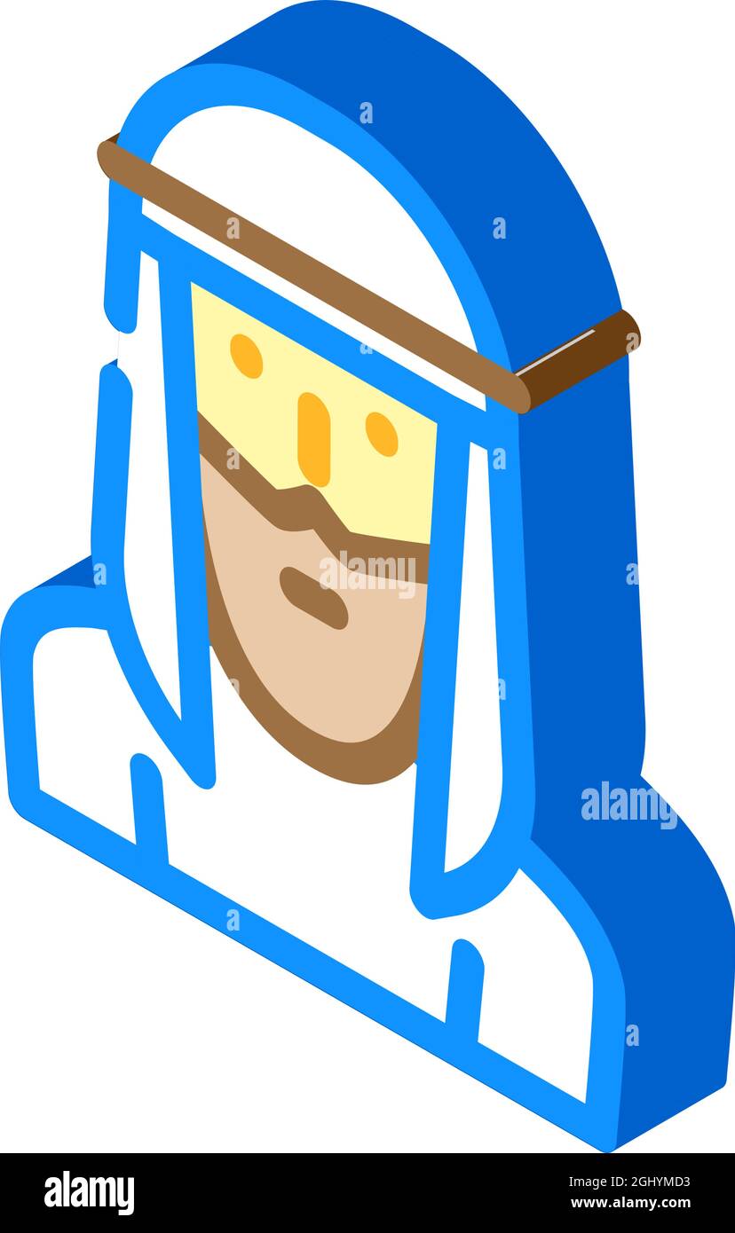 arab muslim guy isometric icon vector illustration Stock Vector Image ...