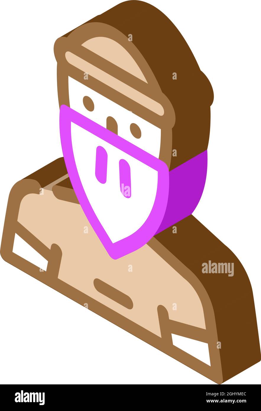 bandit man isometric icon vector illustration Stock Vector Image & Art ...