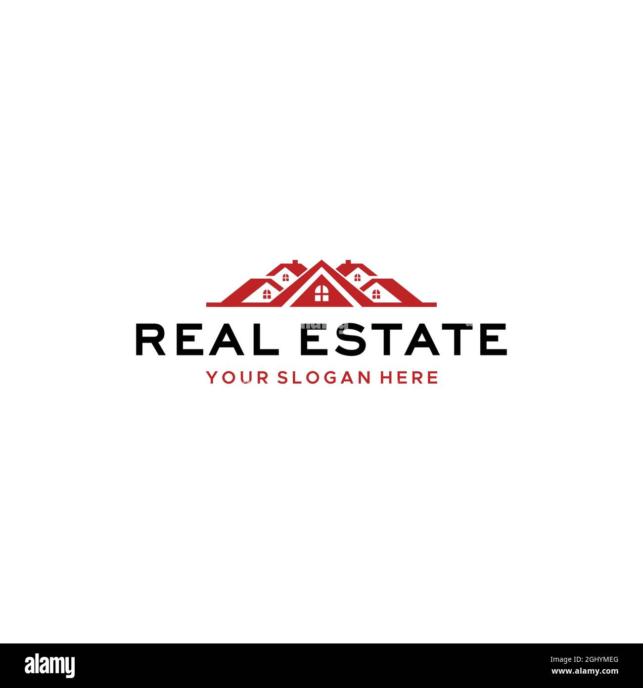 Modern CITYLINE real estate home house logo design Stock Vector Image ...