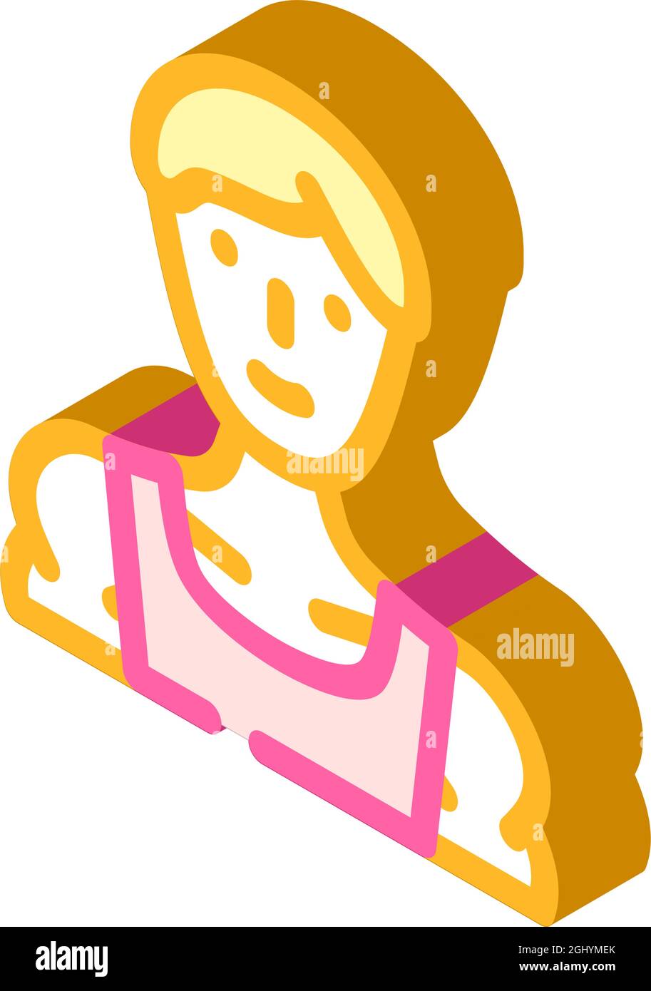 sportsman athlete man isometric icon vector illustration Stock Vector ...