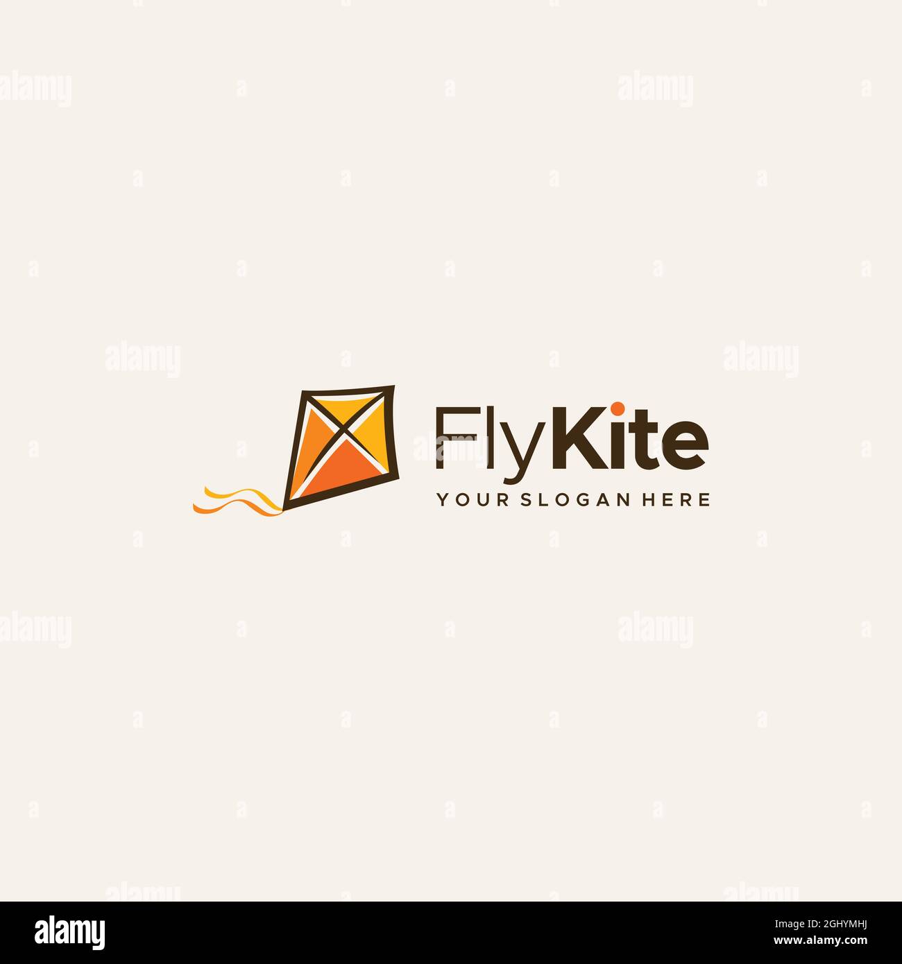 Modern FlyKite colorful rectangular logo design Stock Vector Image ...