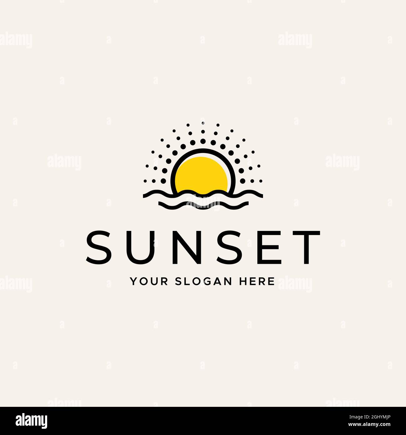 Modern waves logo hi-res stock photography and images - Alamy