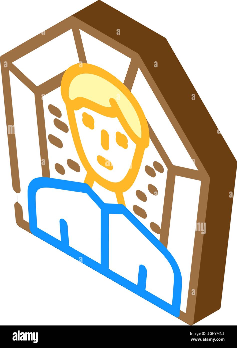 death man isometric icon vector illustration Stock Vector Image & Art ...