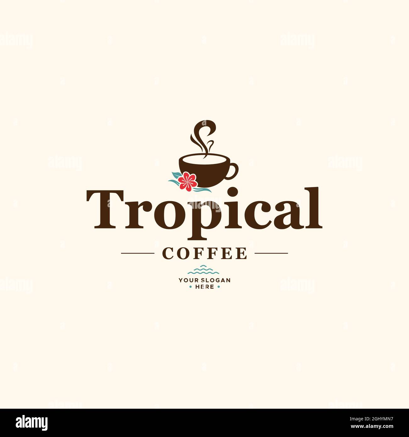 Tropical cafe Stock Vector Images - Alamy