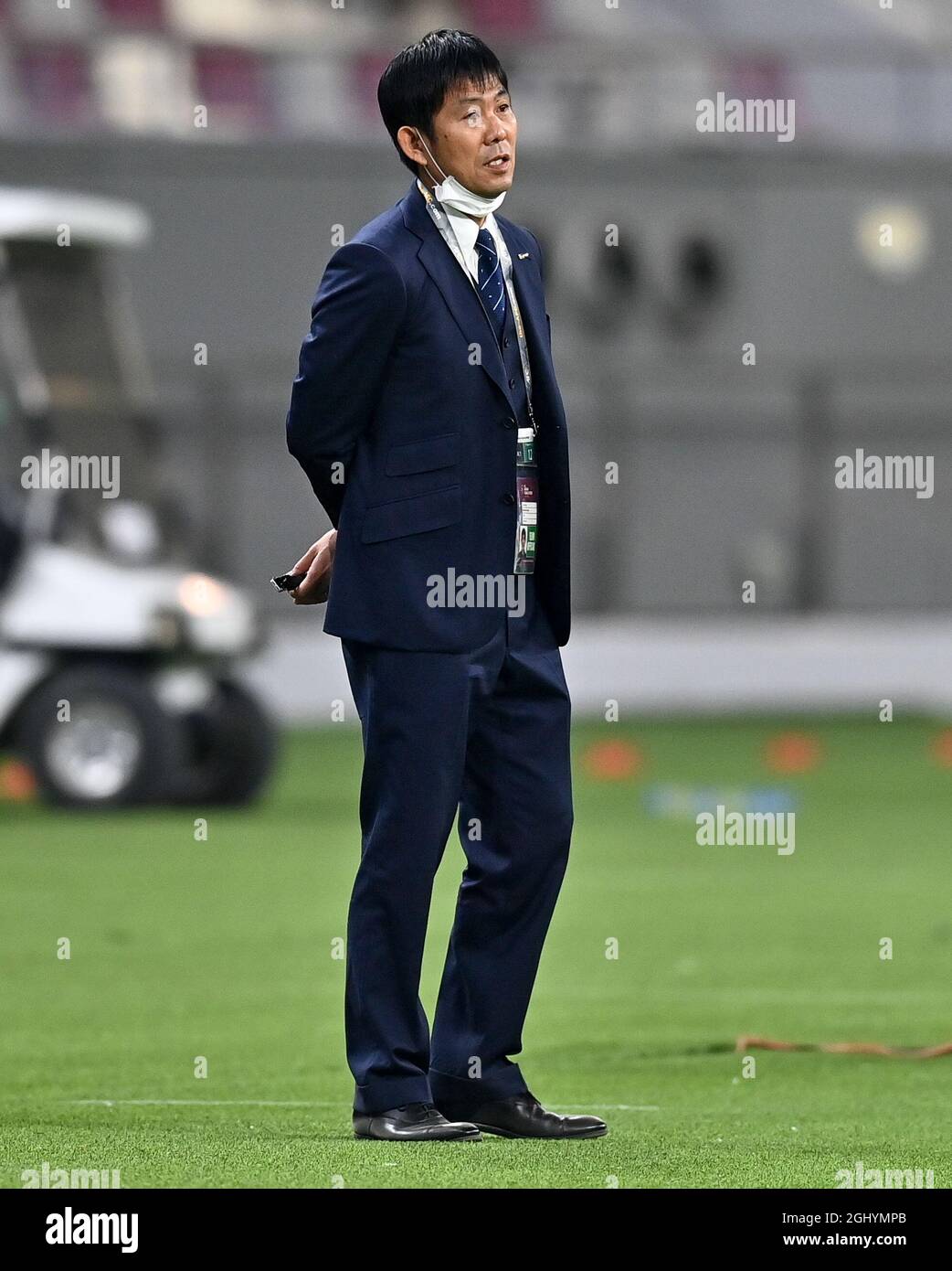 Doha, Qatar. 7th Sep, 2021. Moriyasu Hajime, head coach of Japan ...