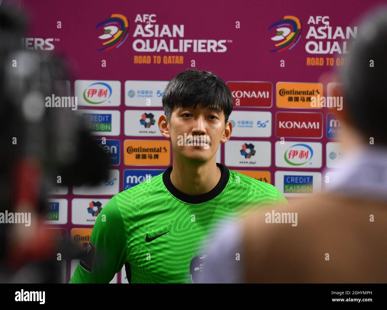 Doha, Qatar. 7th Sep, 2021. Yan Junling of China reacts during the ...
