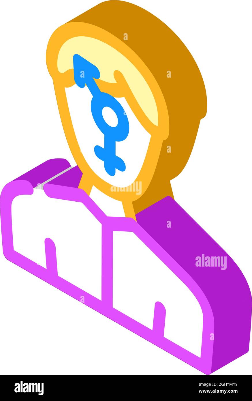 gender change man isometric icon vector illustration Stock Vector Image ...