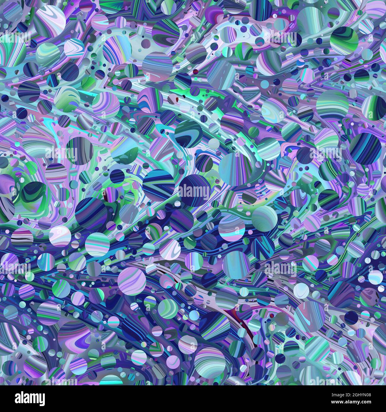 Seamless pattern of marbled orbs that gives a dreamy fantasy mysterious ...
