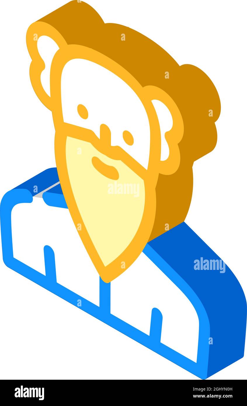 old age man isometric icon vector illustration Stock Vector Image & Art ...
