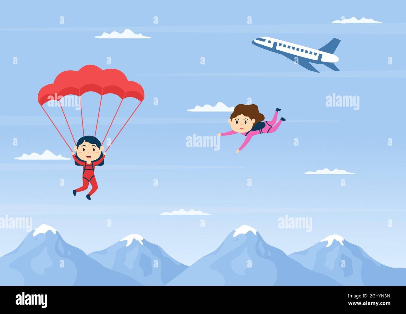 Skydive is a Type Sport of Outdoor Activity Recreation Using Parachute ...