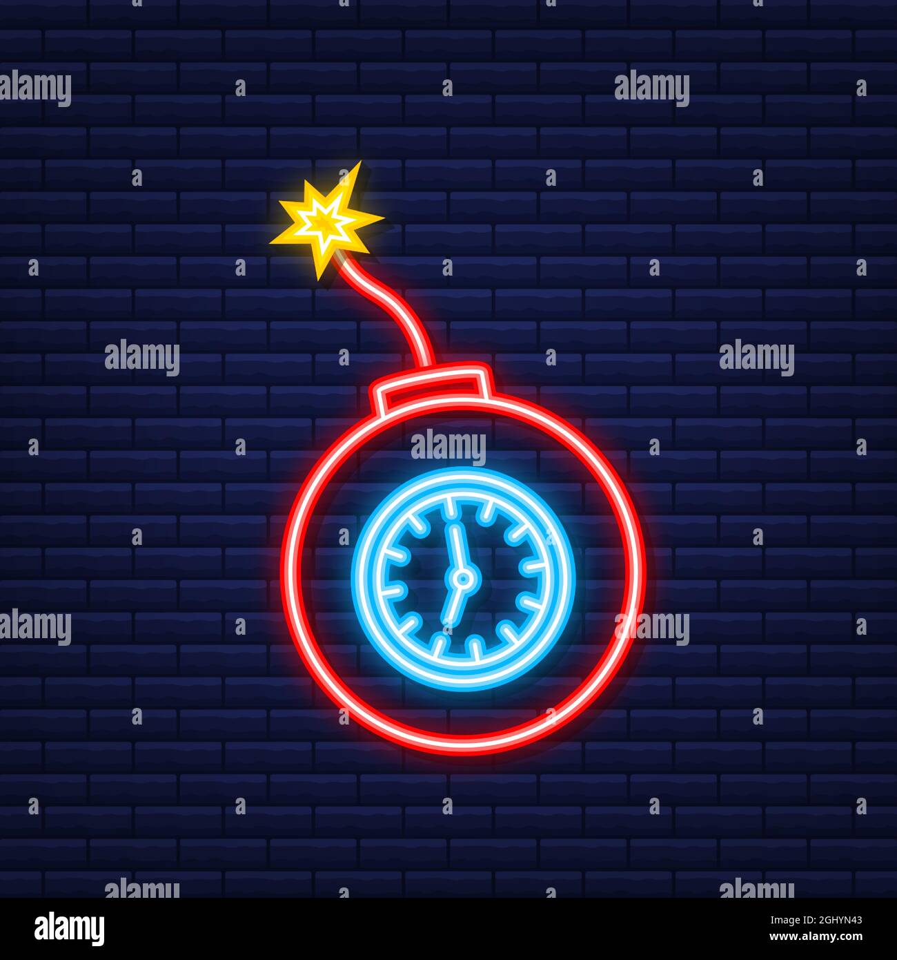 Cartoon fire flame. Flat vector icon. Damage concept. Flat bomb for ...