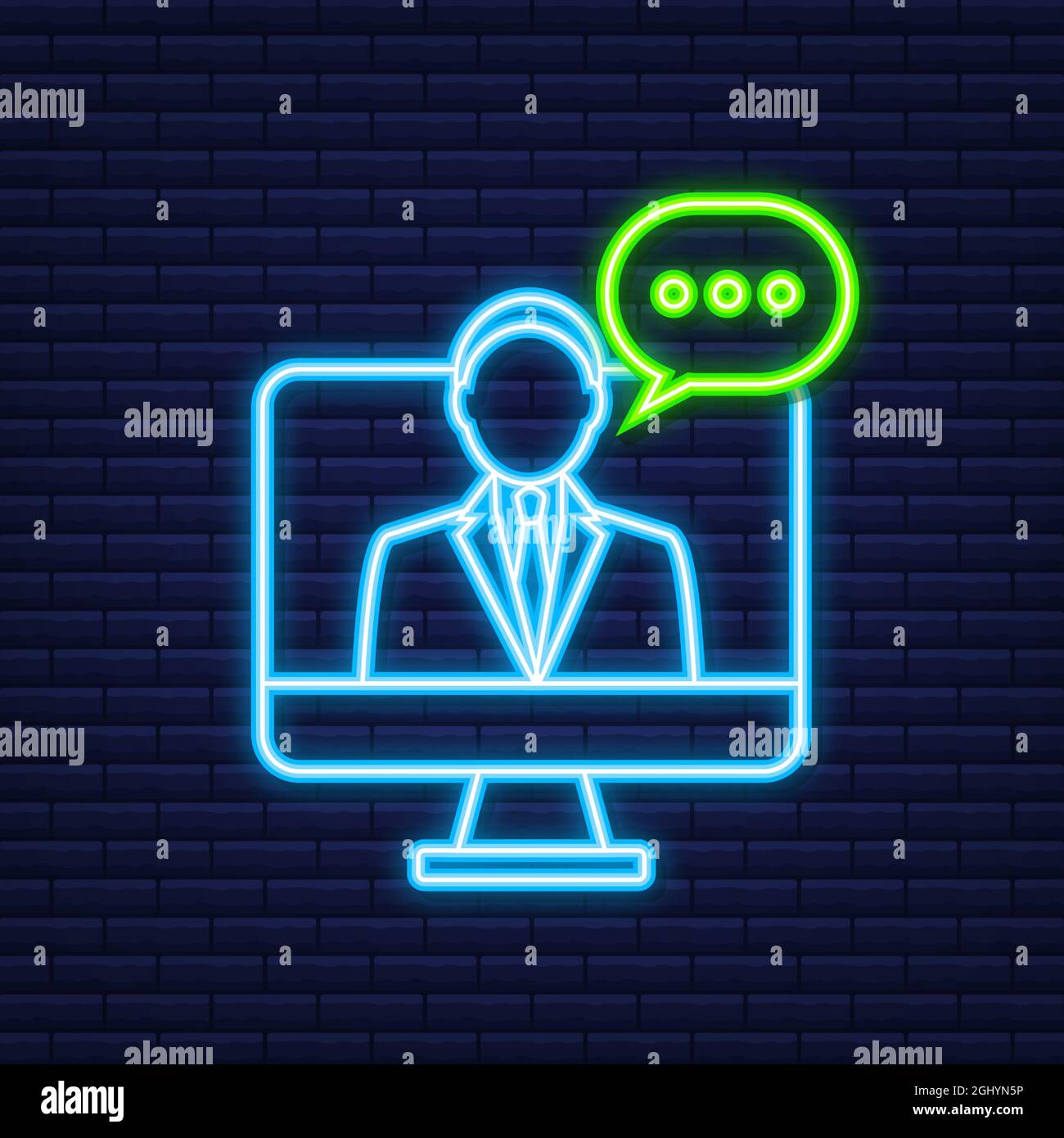 Flat illustration with customer service. 3d vector illustration ...