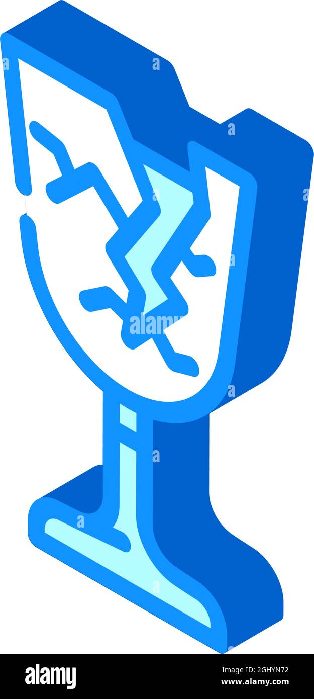 fragile mark isometric icon vector illustration Stock Vector Image ...