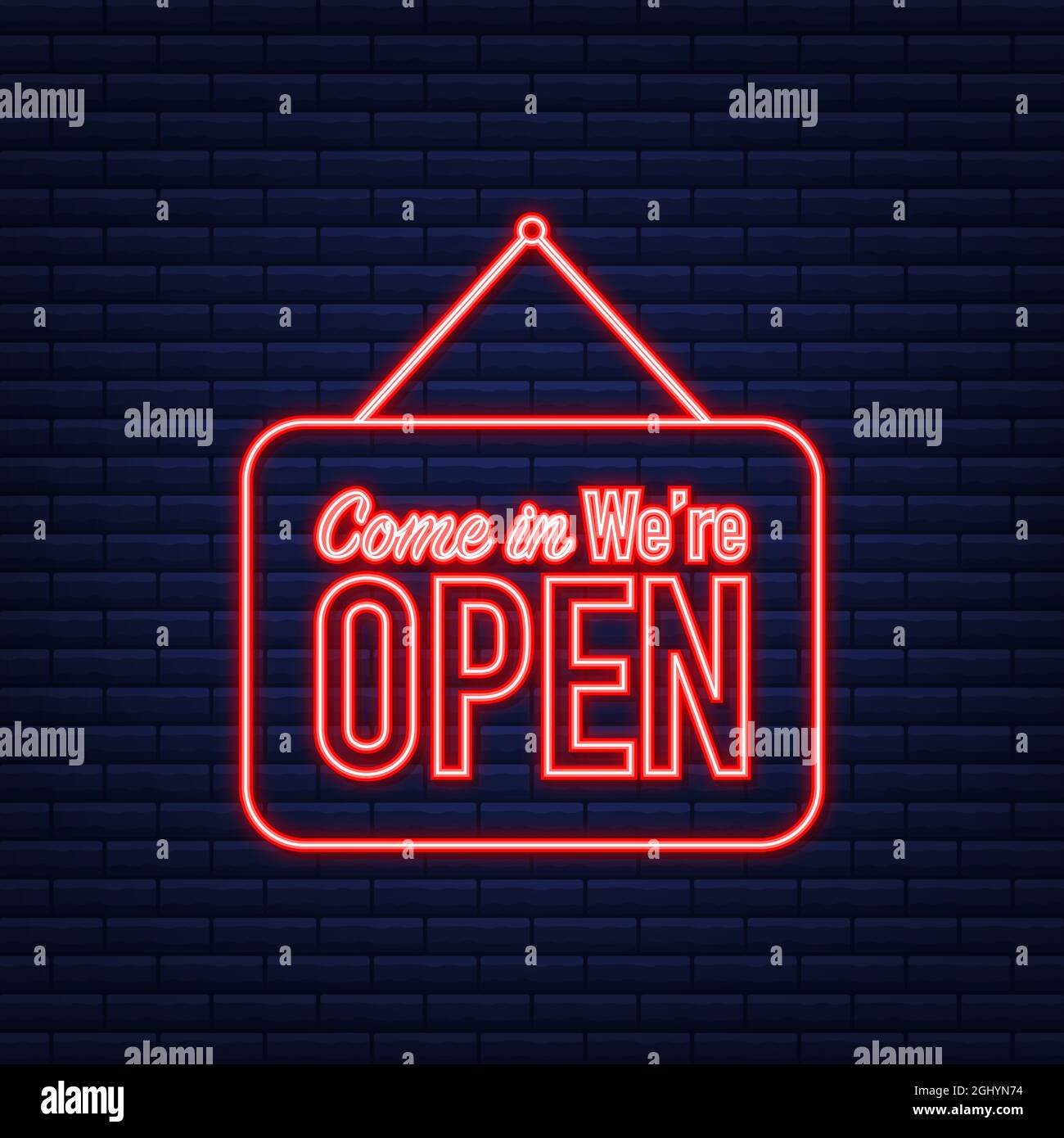 Neon bar open sign in Stock Vector Images - Alamy