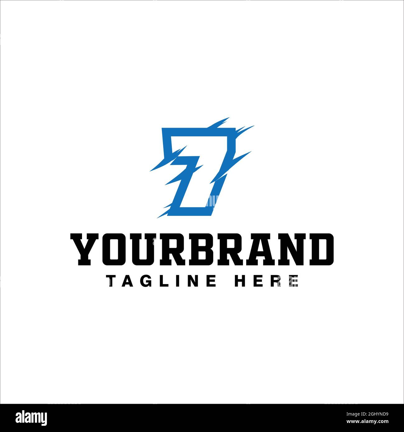 number 7 design using claw motif graphic vector Stock Vector Image ...