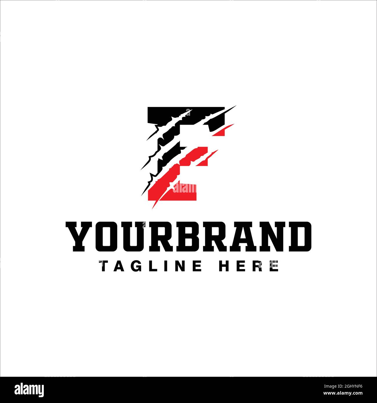 simple etched F logo letter creative design concept isolated on white ...