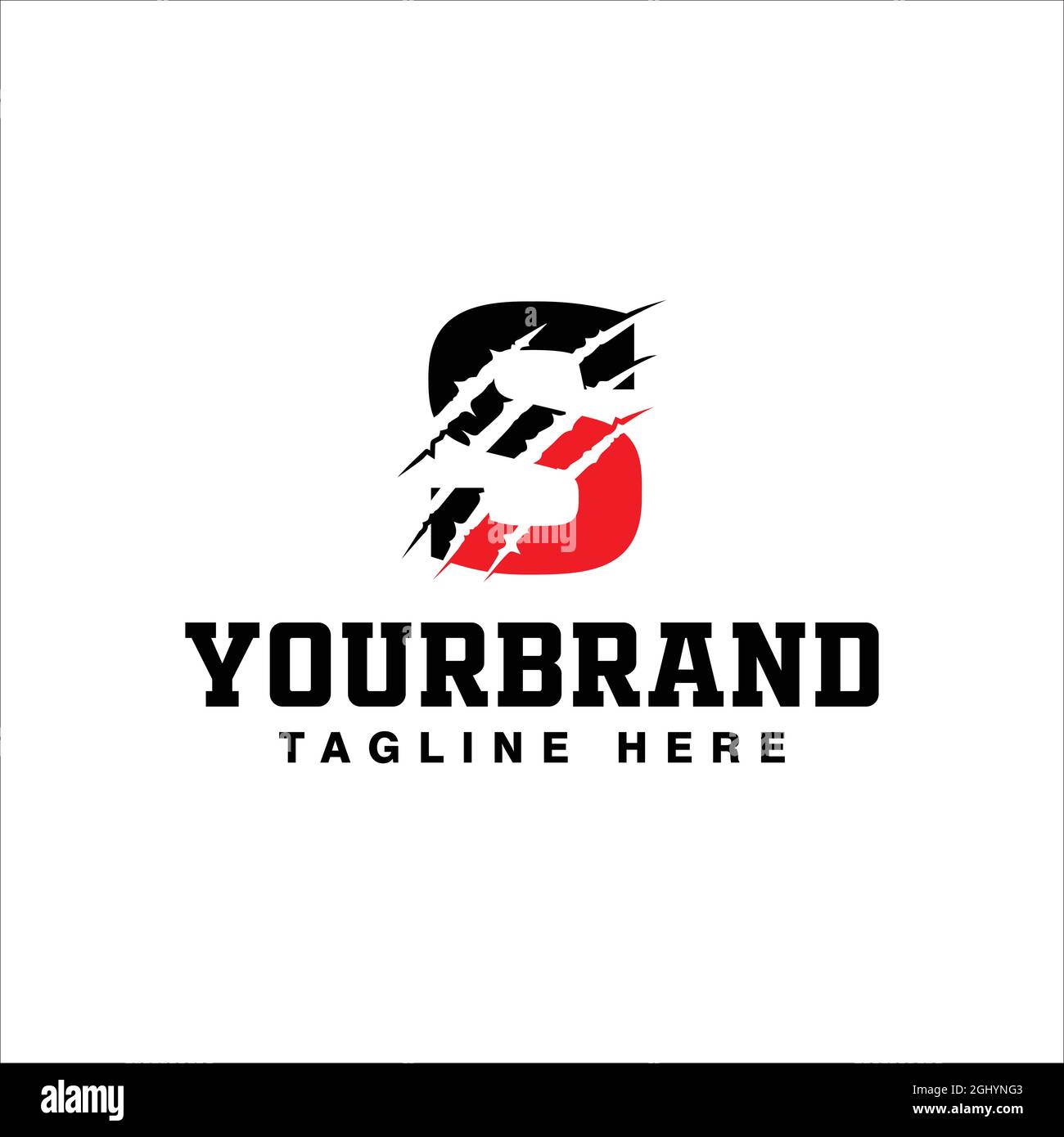 Black red letter S logo design with vector illustration Stock Vector ...