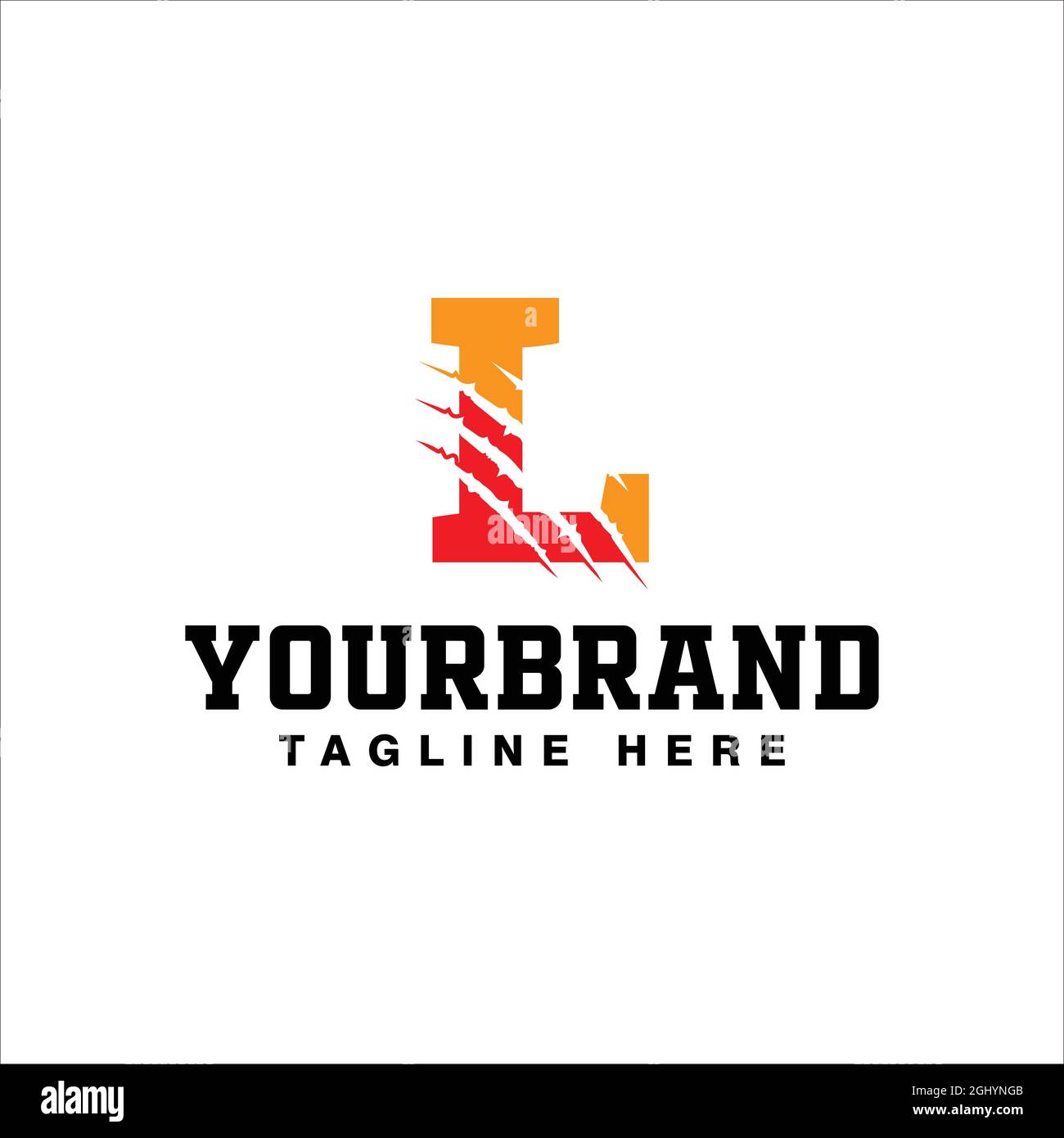 Initial Letter L with Claw Scratch Logo Design Stock Vector Image & Art ...