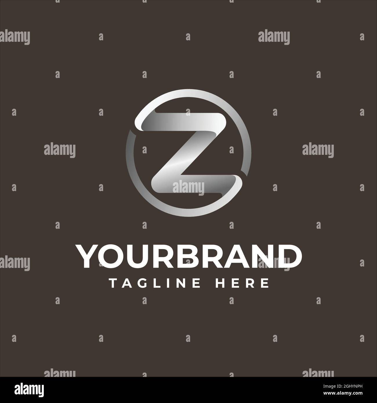 The letter Z. isolated on a dark background. Graphic design elements ...