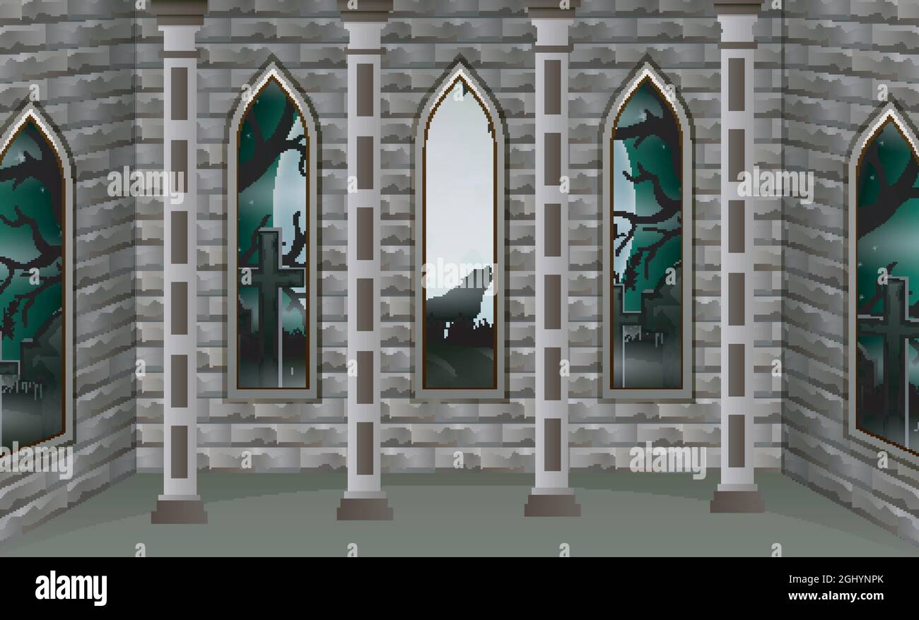 House building illustration halloween monster hi-res stock photography ...