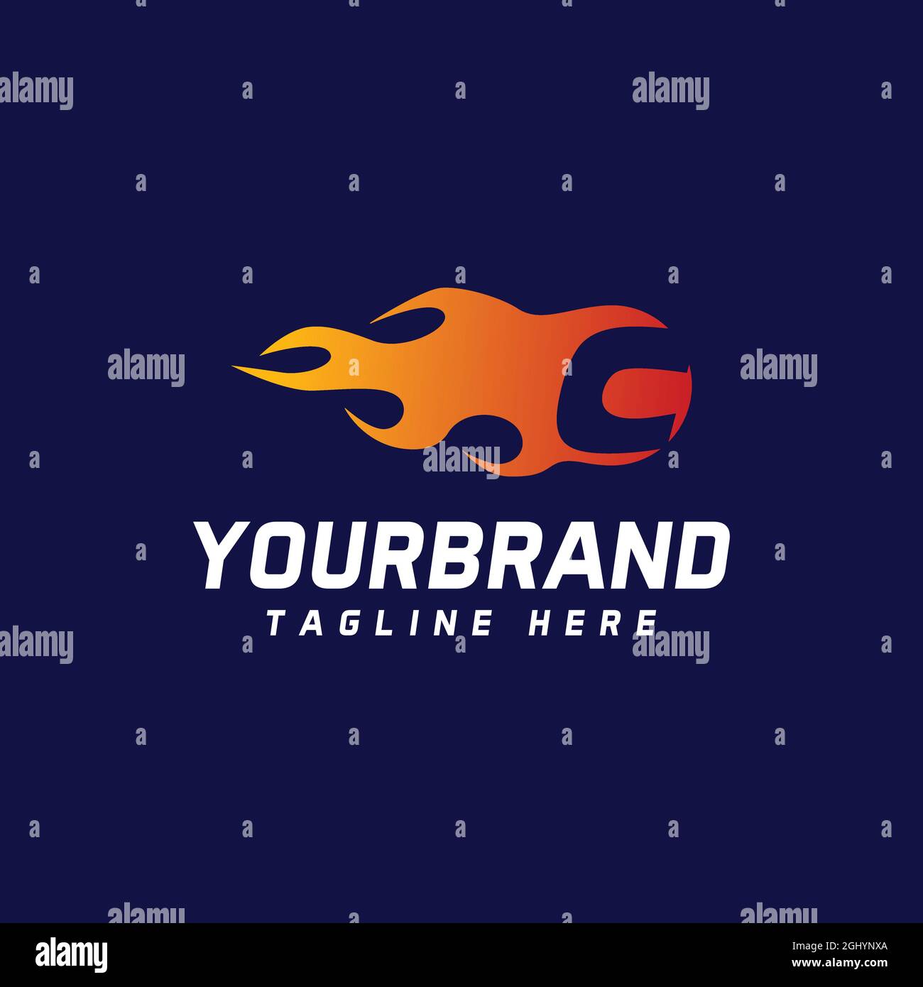 Letter C logo, fire logo design with vector illustration Stock Vector ...